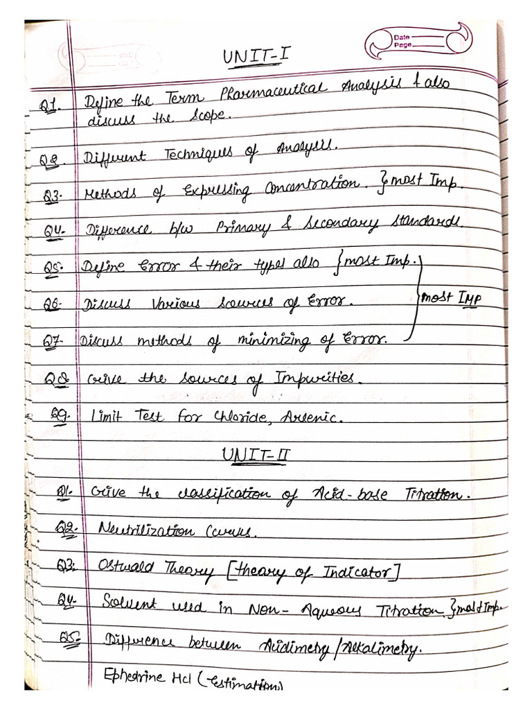 Analysis Unit 1 To Unit 5 IMP. Questions.. | PDF