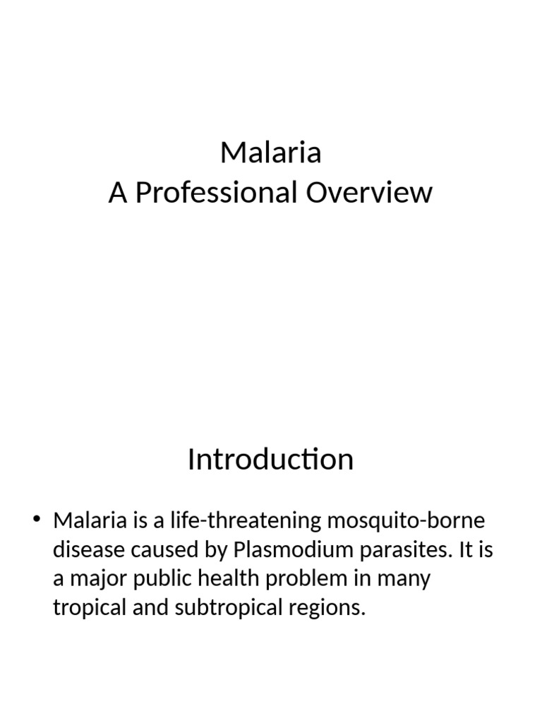 Malaria Presentation | PDF