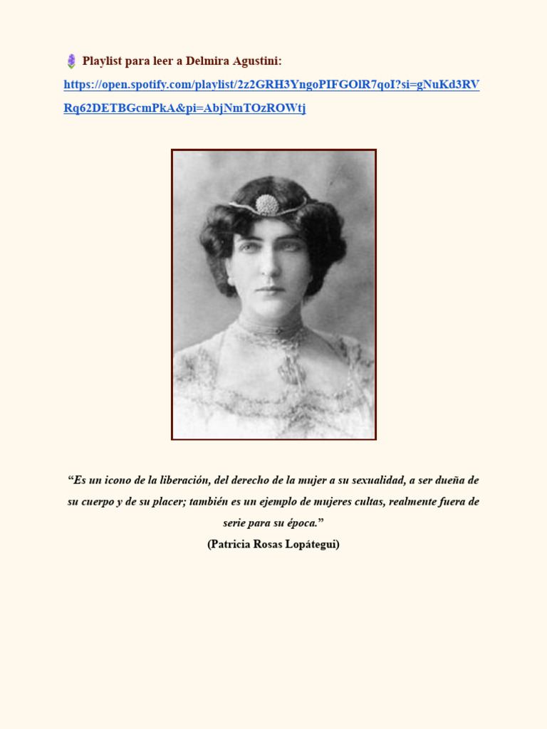 ? Playlist para Leer A Delmira Agustini | PDF