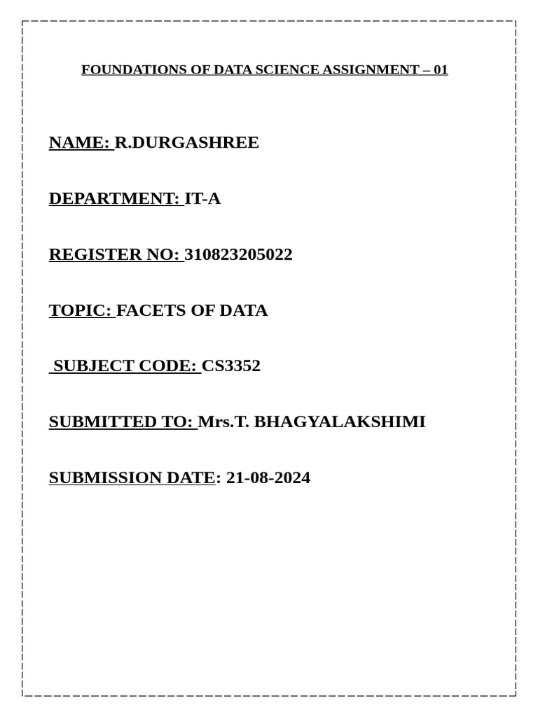 Foundations of Data Science | PDF | Data | Data Science