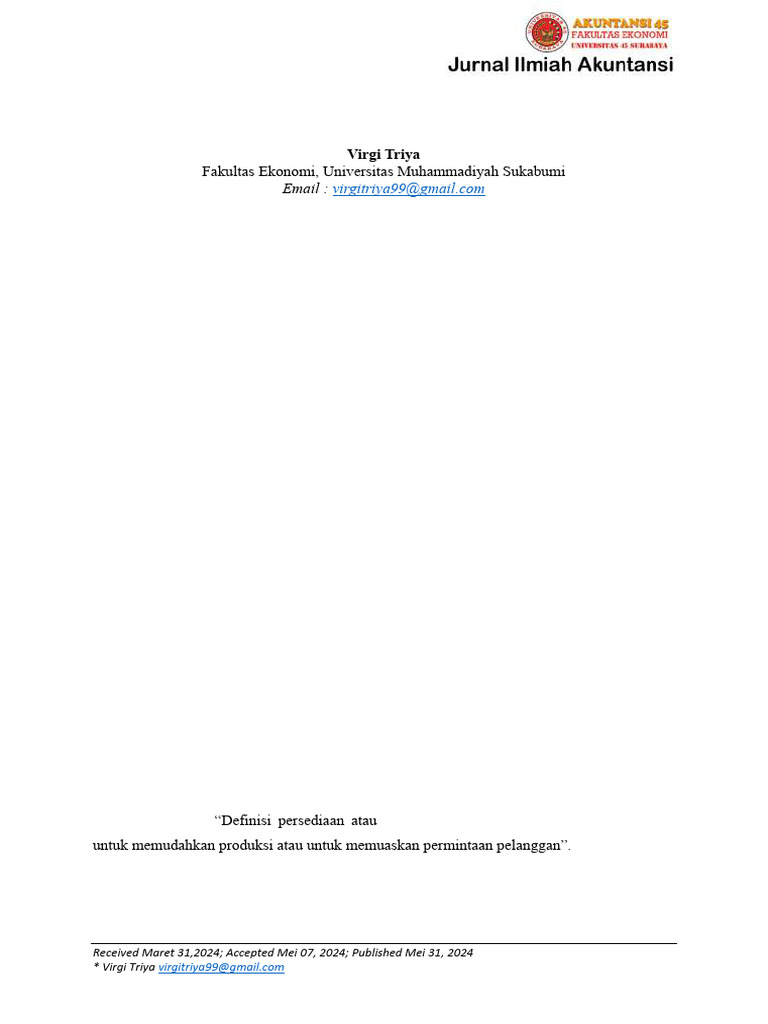 Analisis Pengendalian Persediaan Bahan Baku Dengan Menggunakan Metode Economic Order Quantity ...