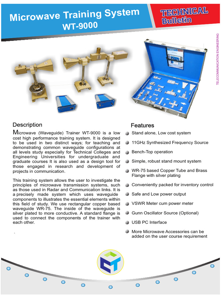 Microwave Waveguide Trainer WT-9000 | PDF | Waveguide | Microwave