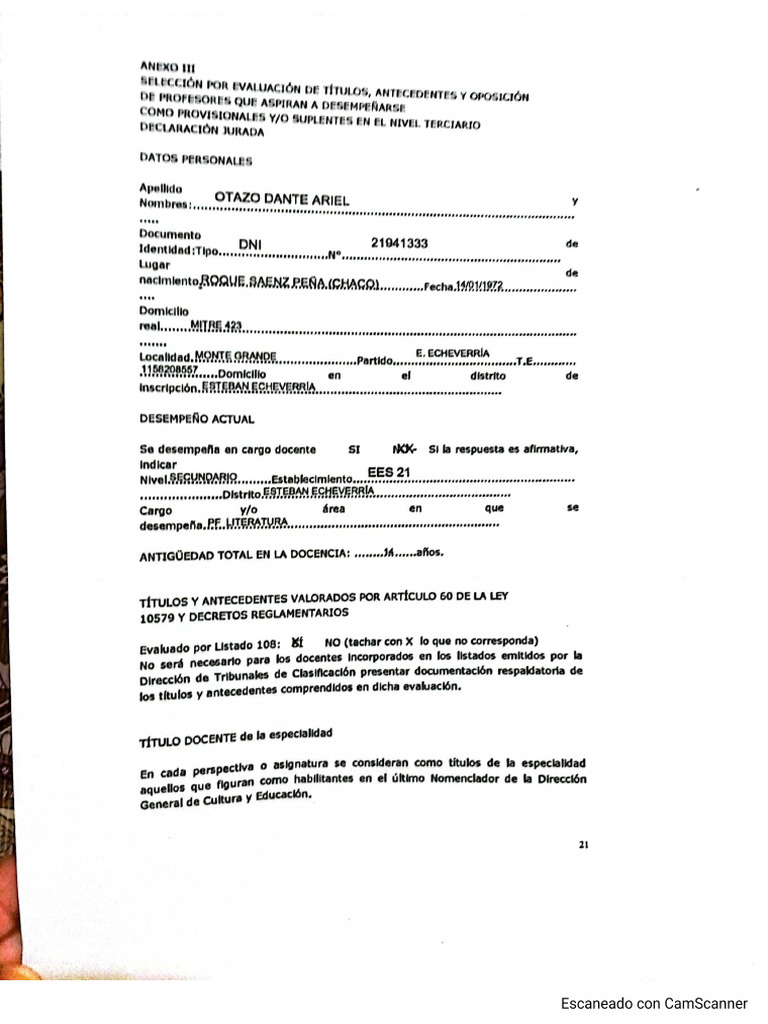 Anexo III - Documentación (12folios) | PDF