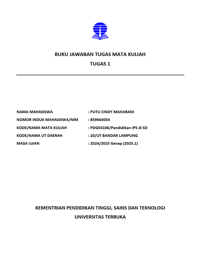 TMK 1 - Putu Cindy Maharani - Pendidikan Ips Di SD | PDF