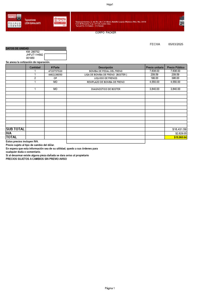 Remplazo de Bomba de Pedal de Freno y Diagnostico de Boster | PDF