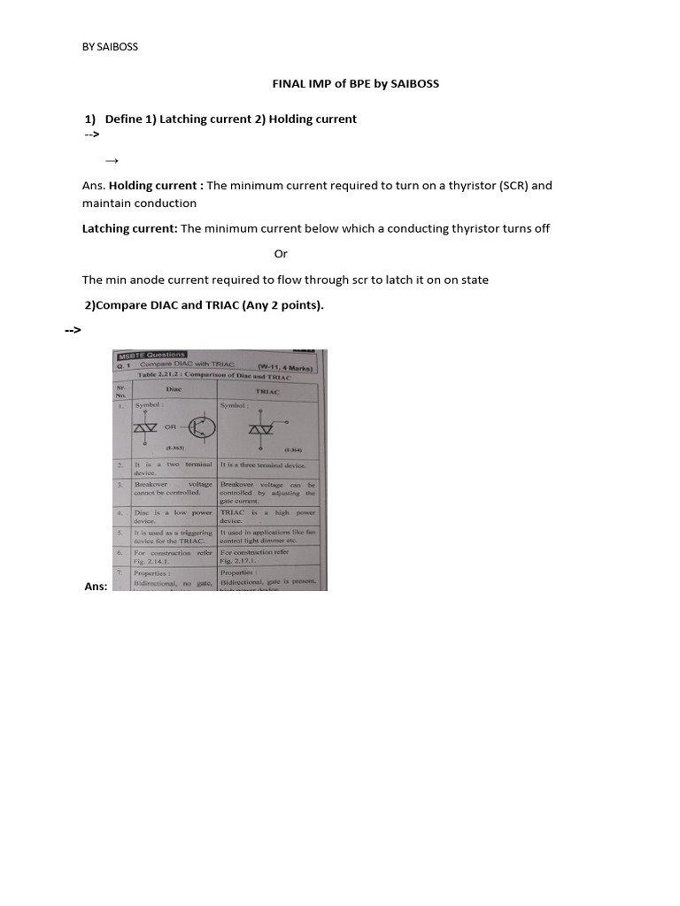 Bpe Final Imp by Saiboss | PDF | Rectifier | Power Inverter