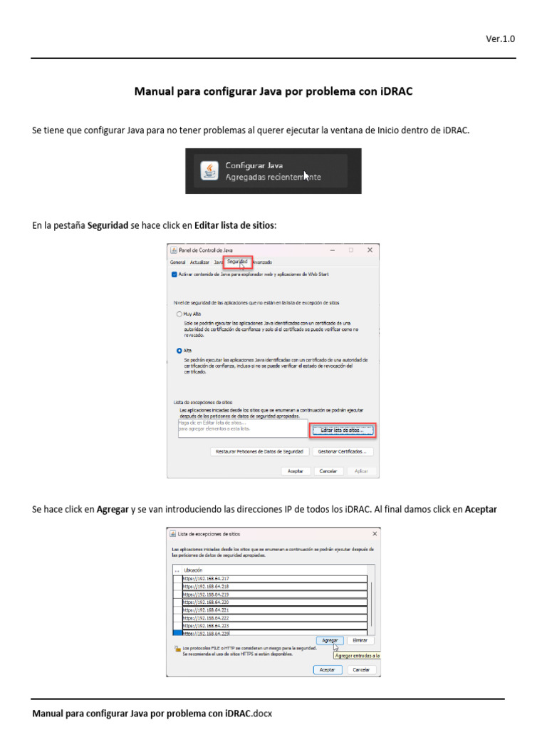 Manual para Configurar Java Por Problema Con IDRAC | PDF