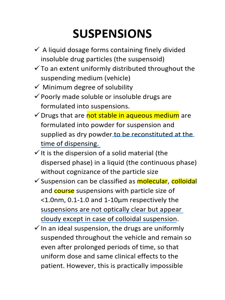 Pharm. Ubieko Suspensions (Bob) | PDF | Topical Medication | Colloid