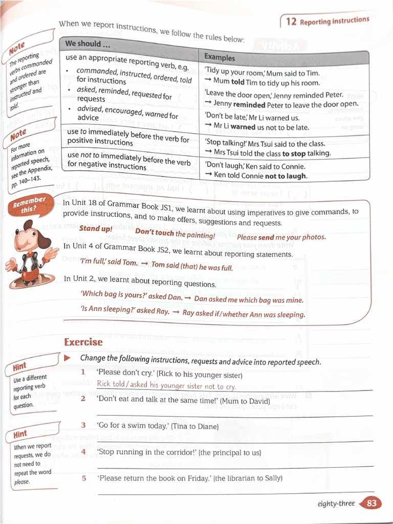 S2 Reported Speech | PDF