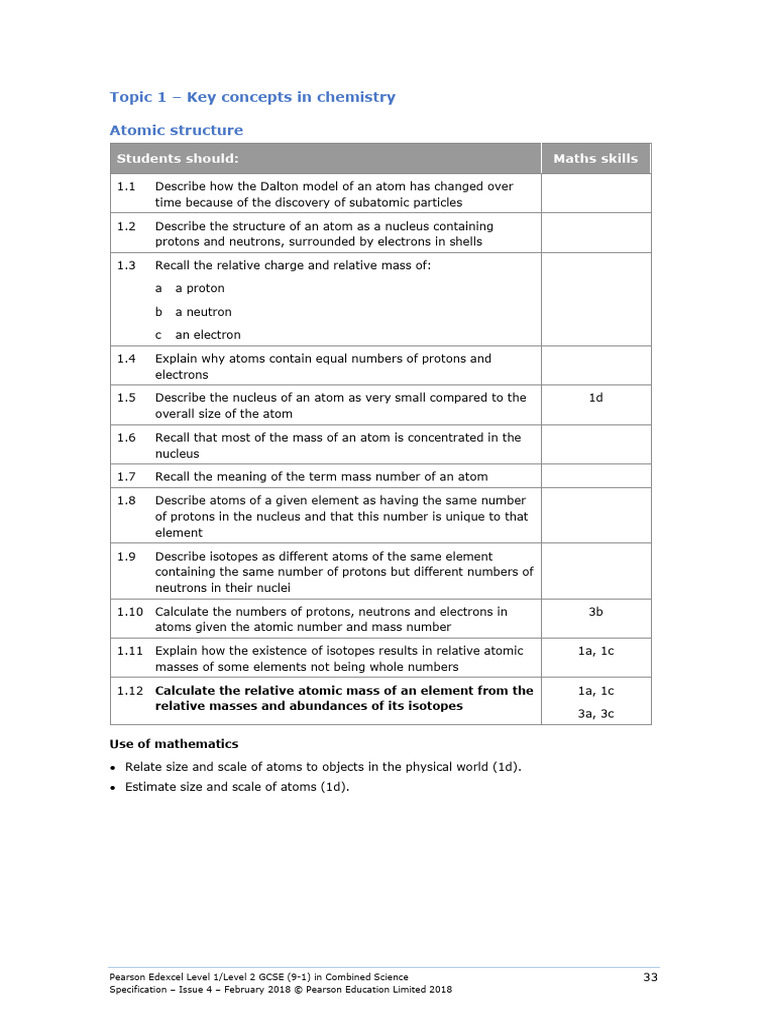 Unit C1b Bonding and Structure | PDF | Atoms | Periodic Table