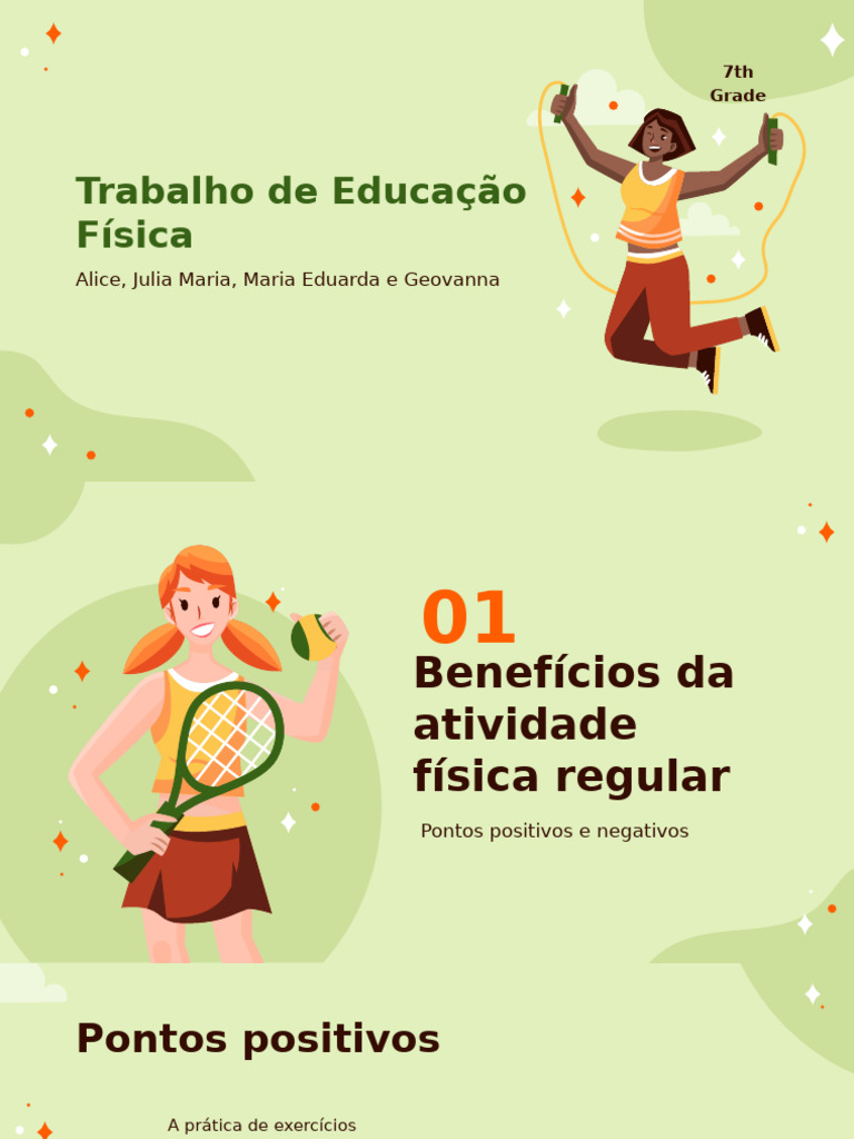 Physical Fitness and Exercise - Health - 7th Grade by Slidesgo | PDF