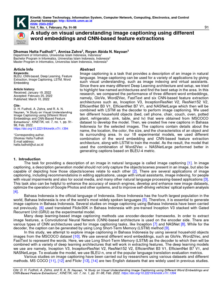 A Study On Visual Understanding Image Ca | PDF | Artificial ...
