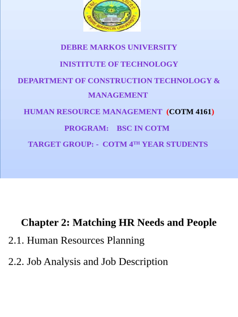 Ch-2, Human Resource Planning | PDF | Human Resources | Labour Economics