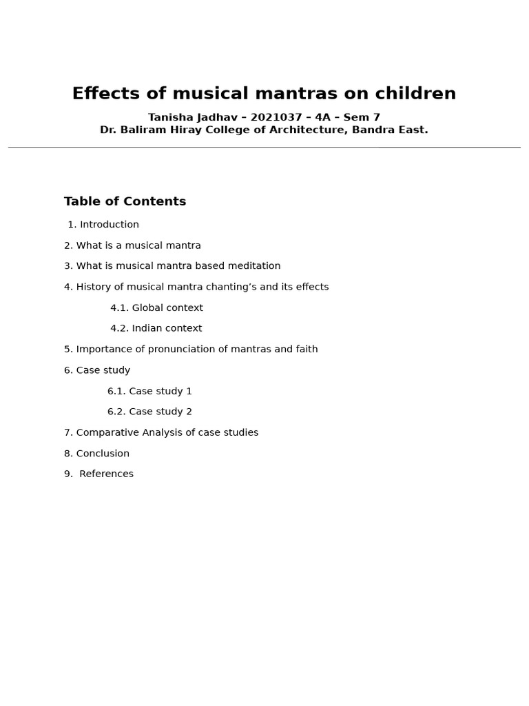Tanisha Jadhav Electives Final | PDF | Vedas | Meditation