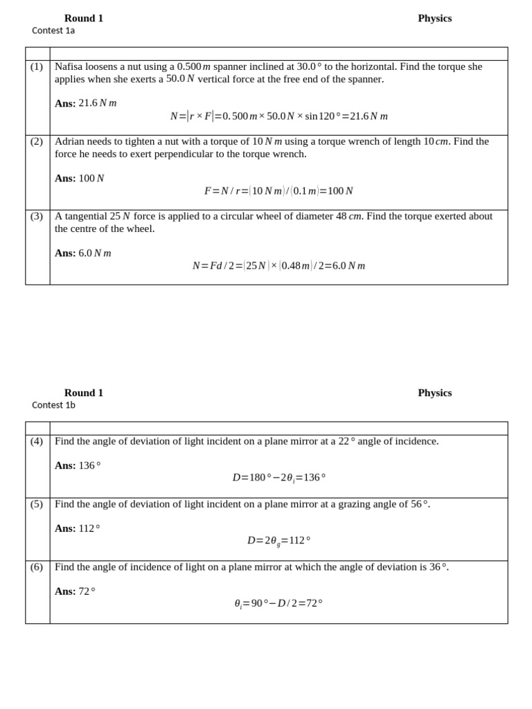 Prelims Round 1 - Physics 2018 | PDF | Gases | Diode