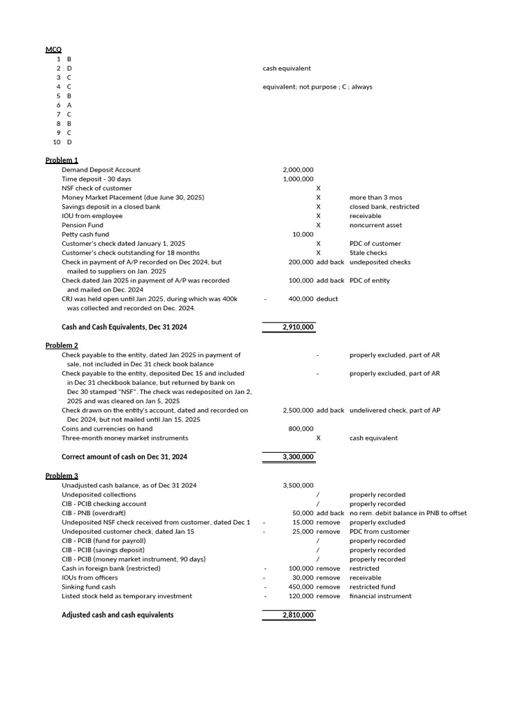 Cce | PDF | Banks | Cash