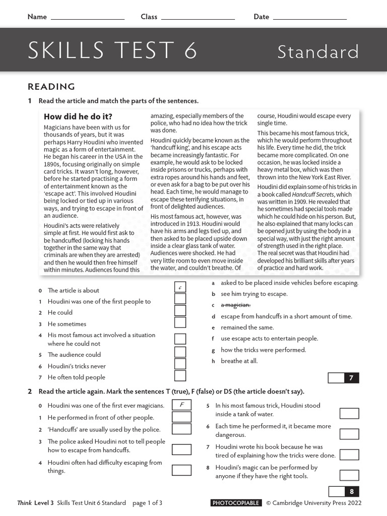 Houdini's Escape Acts Explained | PDF | Harry Houdini | Magic (Illusion)