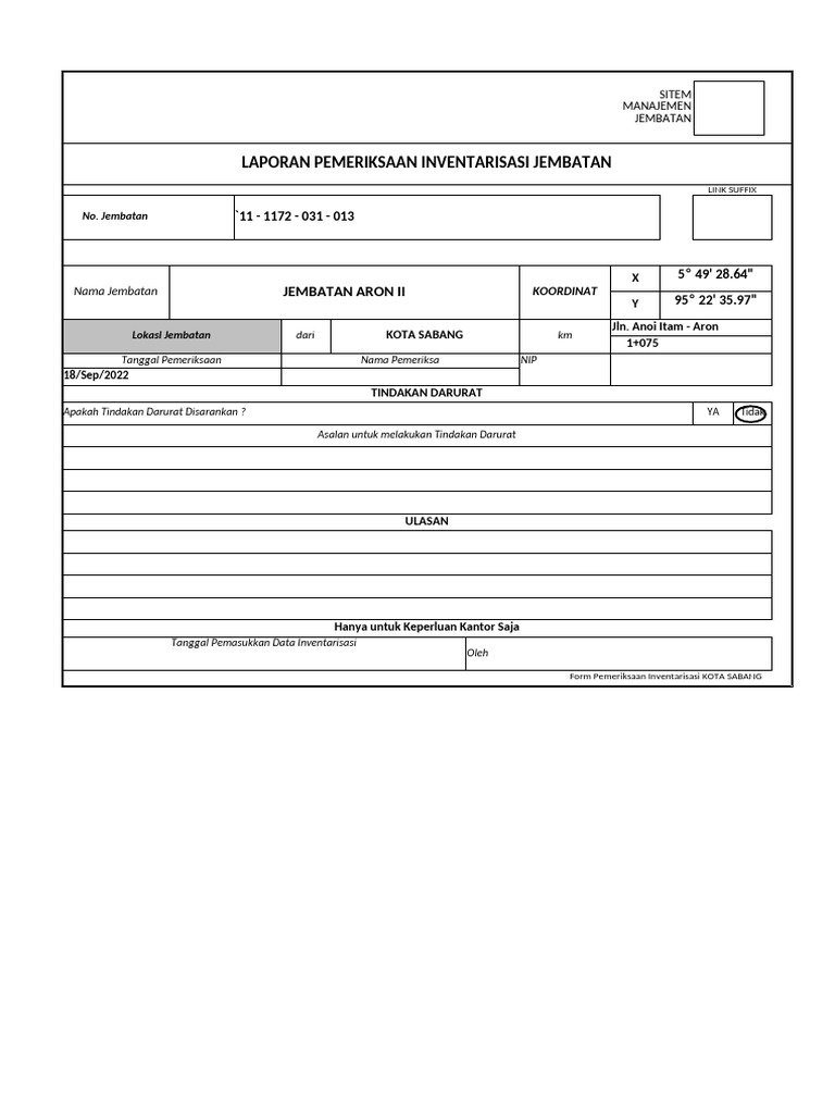 LAPORAN JEMBATAN ARON II | PDF