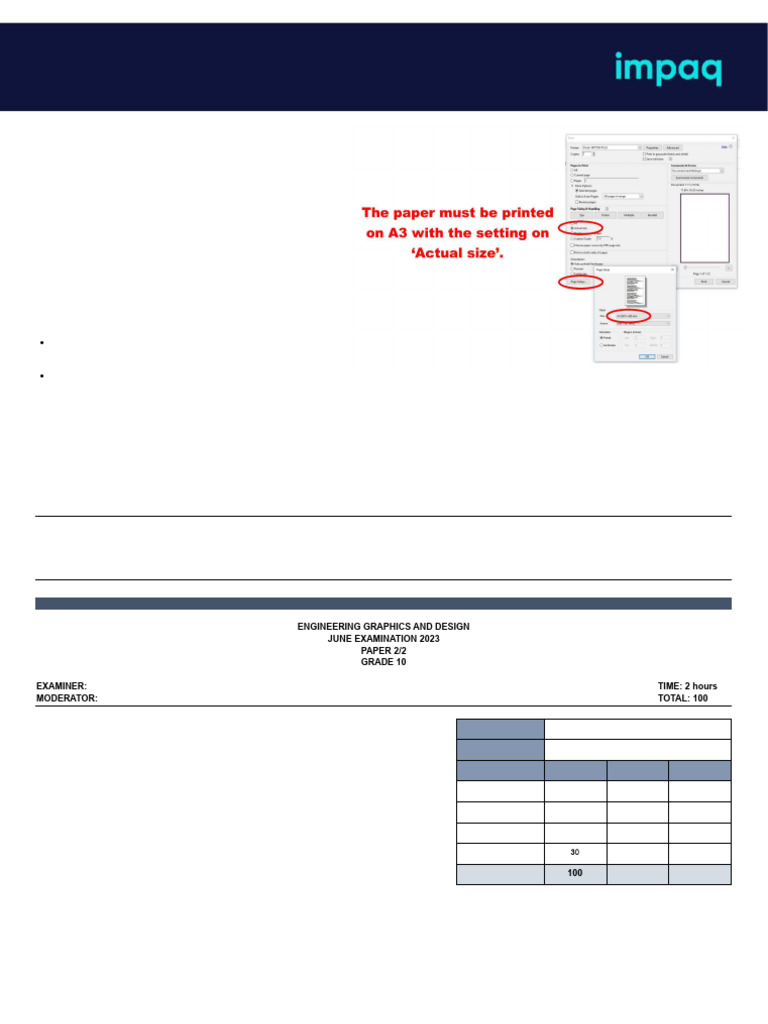 Grade 10 EGD June Exam Paper 2 | PDF | Drawing