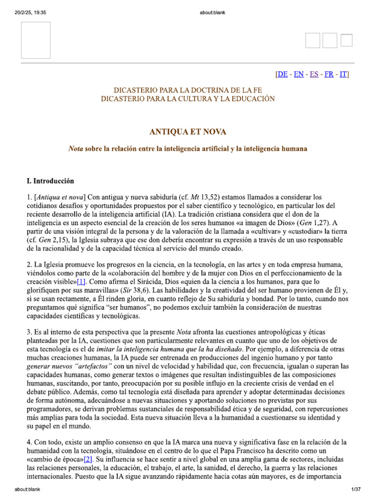 Antiqua Et Nova | PDF