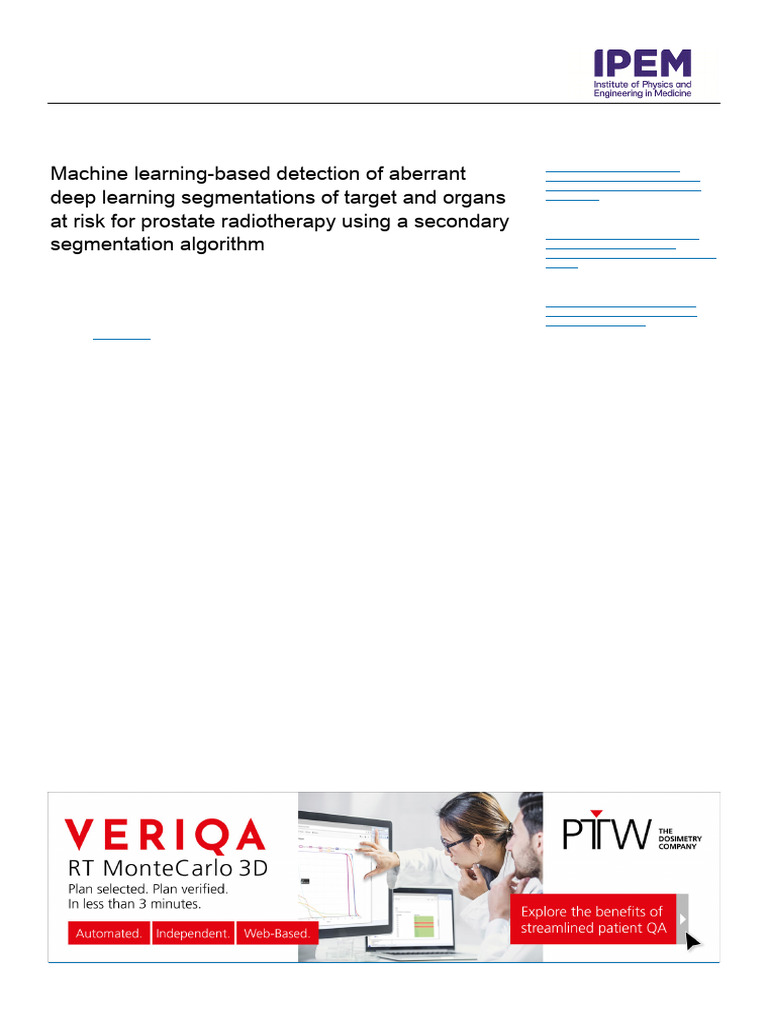 Machine Learning-Based Detection of Aberrant Deep | PDF | Support ...