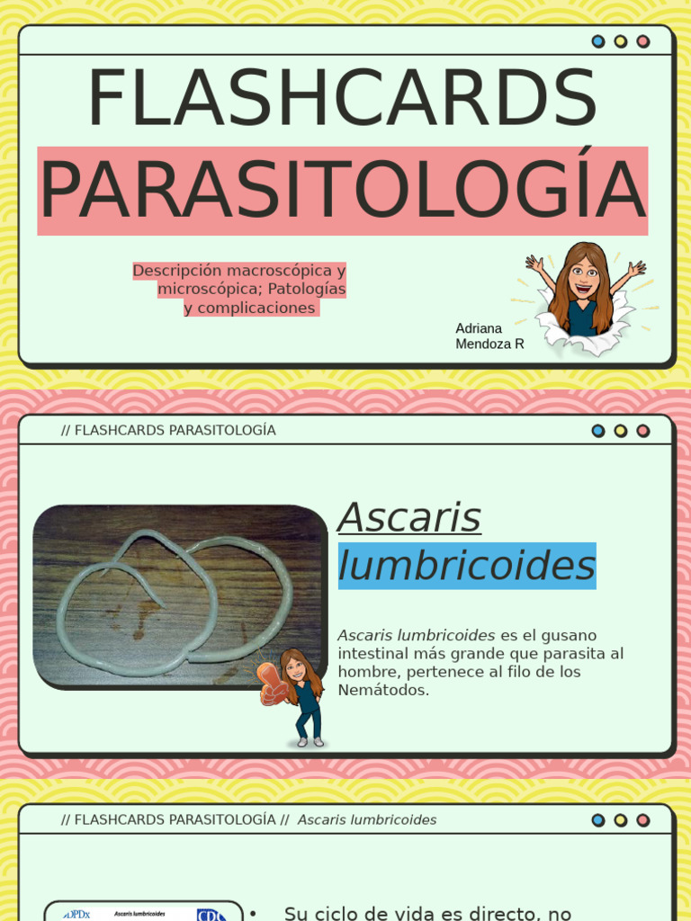 FLASHCARDS - PARASITOLOGiA Zace | PDF