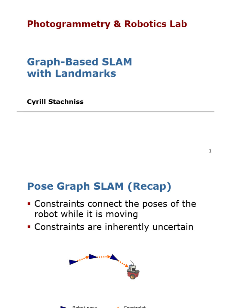 Sse2 07 Graph Slam Landmarks | PDF | Matrix (Mathematics) | Theoretical Computer Science