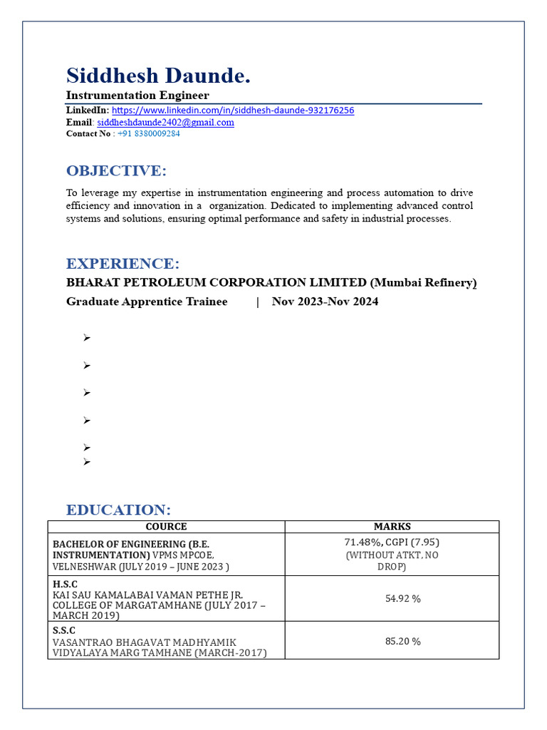 Siddhesh Resume 1 | PDF