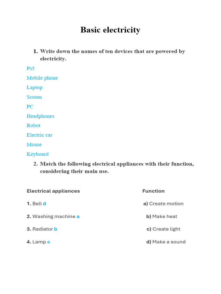 Basic Electricity Austin Veintimilla de La Cruz | PDF | Series And Parallel Circuits | Electric ...