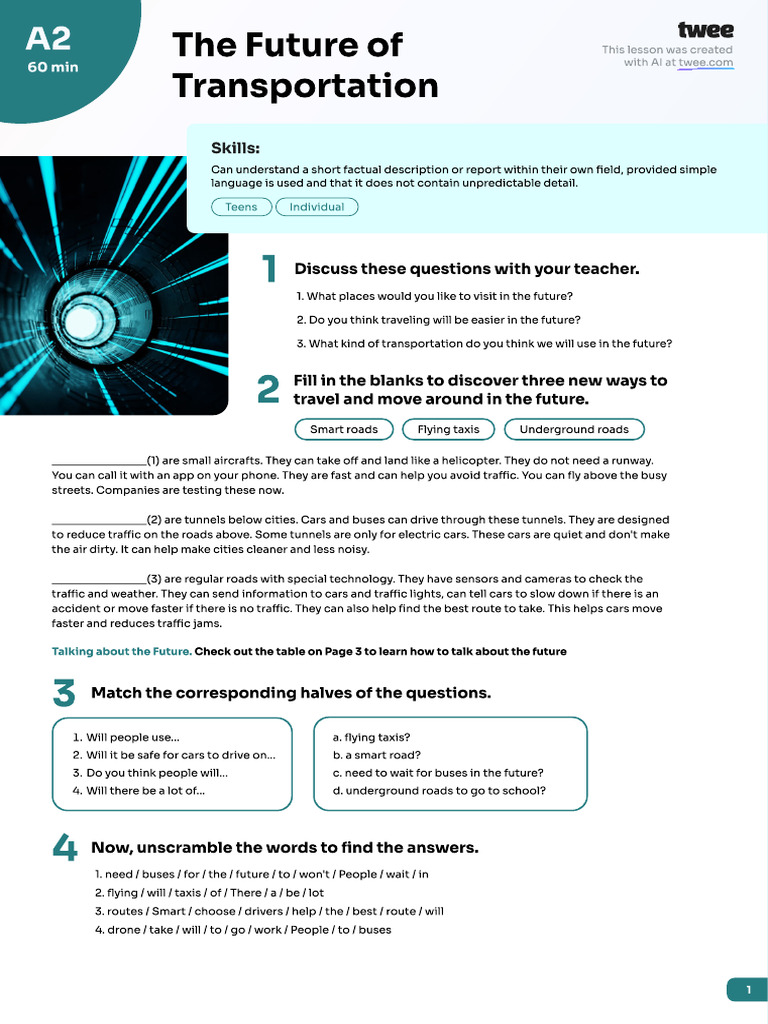Future of Transportation A 2 | PDF