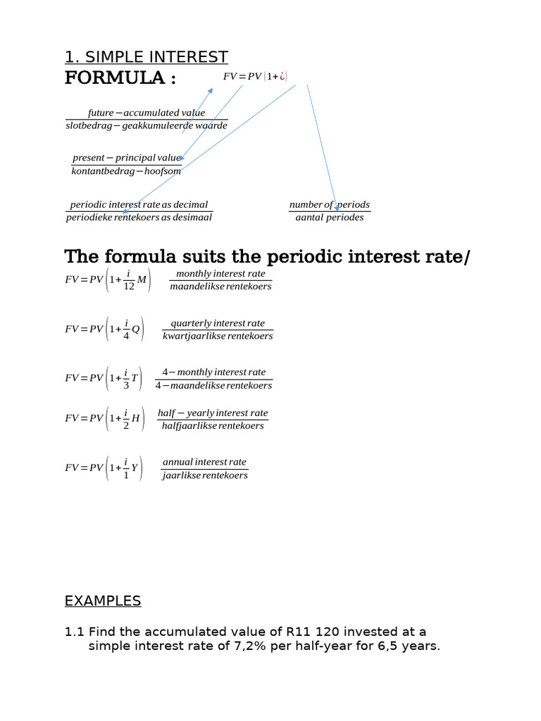 Simple Interest Calculation Guide | PDF