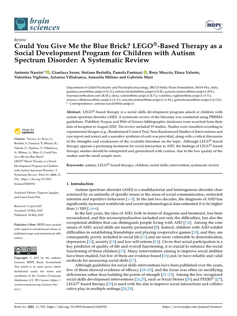 Narzisi+et+al ,+ (2021) | PDF | Autism | Randomized Controlled Trial