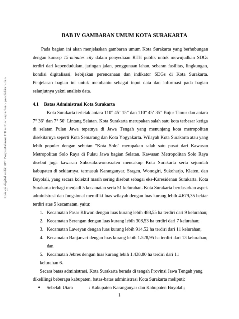 Gambaran Umum Kota Surakarta | PDF