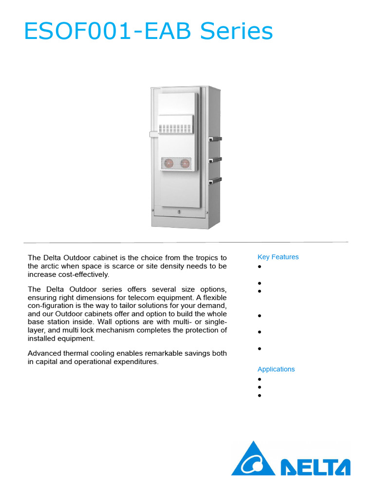 Fact Sheet ESOF001-EAB Series en Rev05 (W) | PDF | Manufactured Goods ...