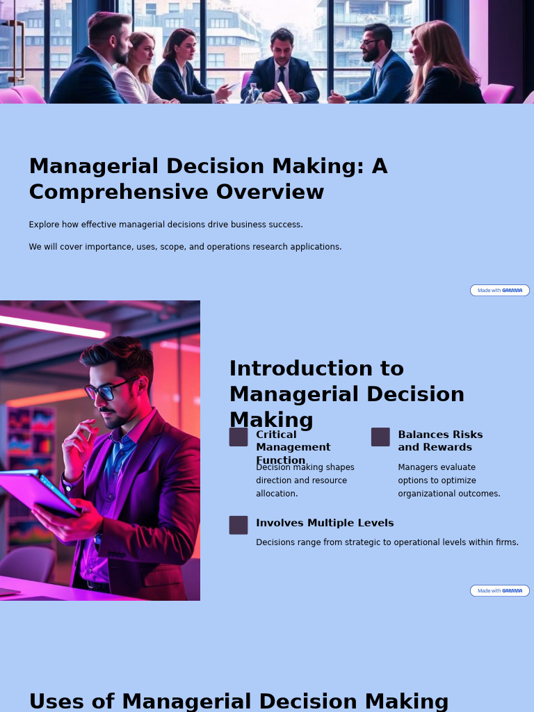 Managerial Decision Making No Watermark | PDF