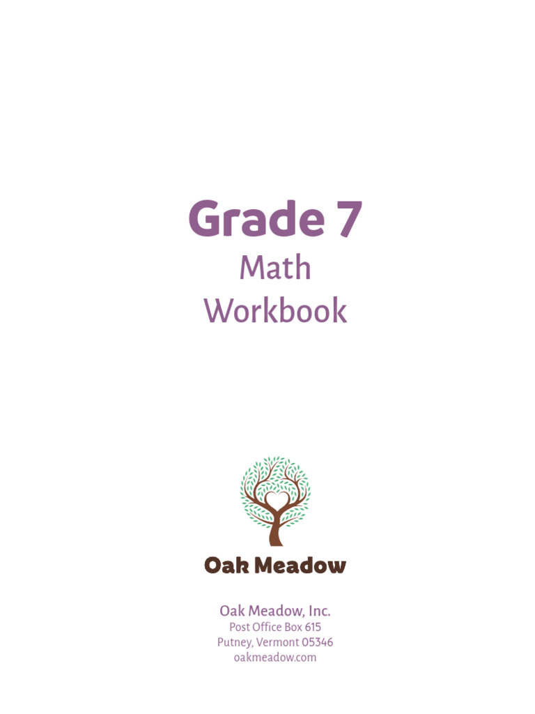 Grade 7 Math Workbook Overview | PDF | Area | Elementary Mathematics