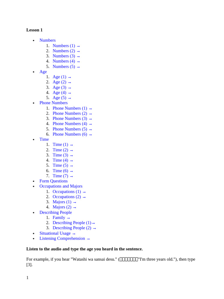 Lesson 1 | PDF