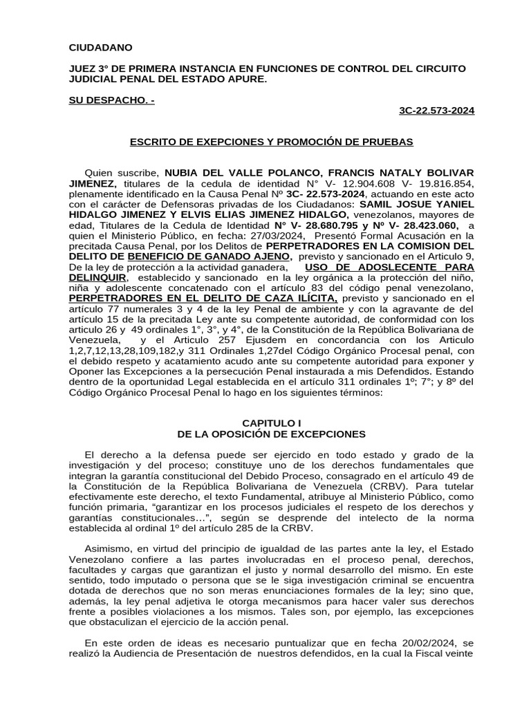 TERCERO DE CONTROL Caso El Yagual | PDF | Fiscal | Derecho penal