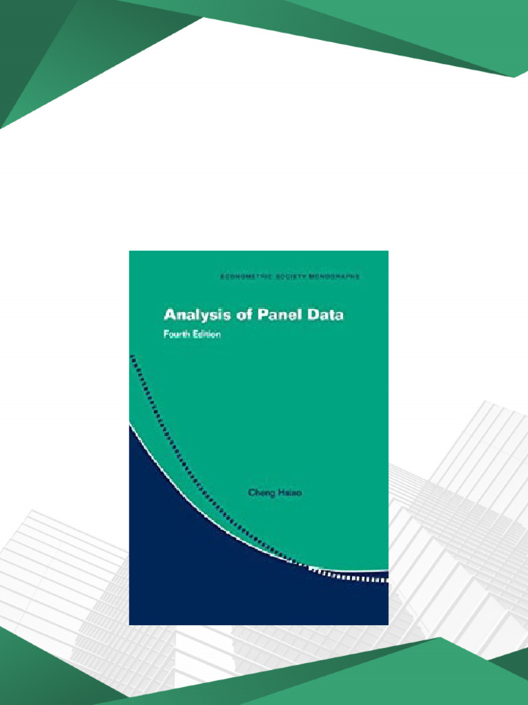(Ebook) Analysis of Panel Data by Cheng Hsiao ISBN 9781009057745 ...