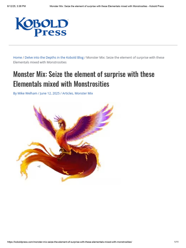 Elemental Monstrosities | PDF | Role Playing Games