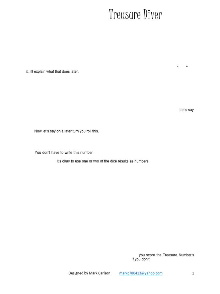 How To Teach Treasure Diver | PDF | Underwater Diving