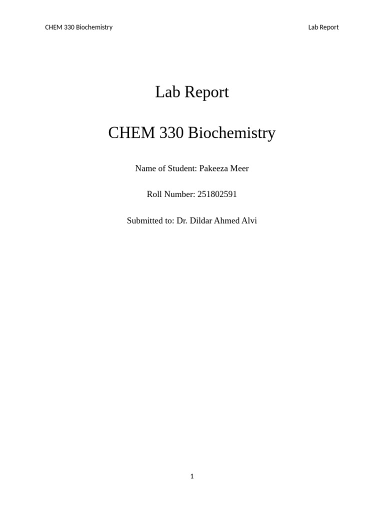 Biochemistry Lab Report: Carbohydrate Analysis | PDF | Thin Layer ...