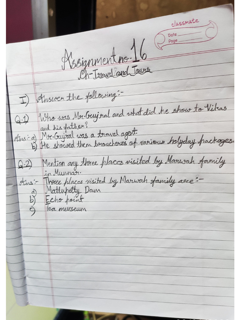 Social Science Assignment No 16 - SwaradaT | PDF