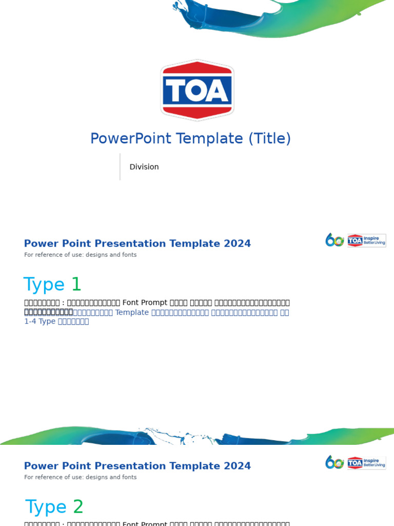 TOA CI For PowerPoint Template 2024 - Final (60 Years) | PDF