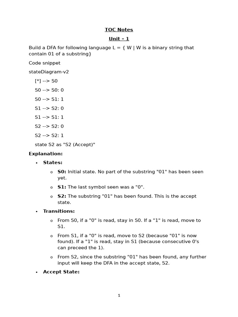 DFA and NFA Concepts Explained | PDF | Models Of Computation | Theory ...