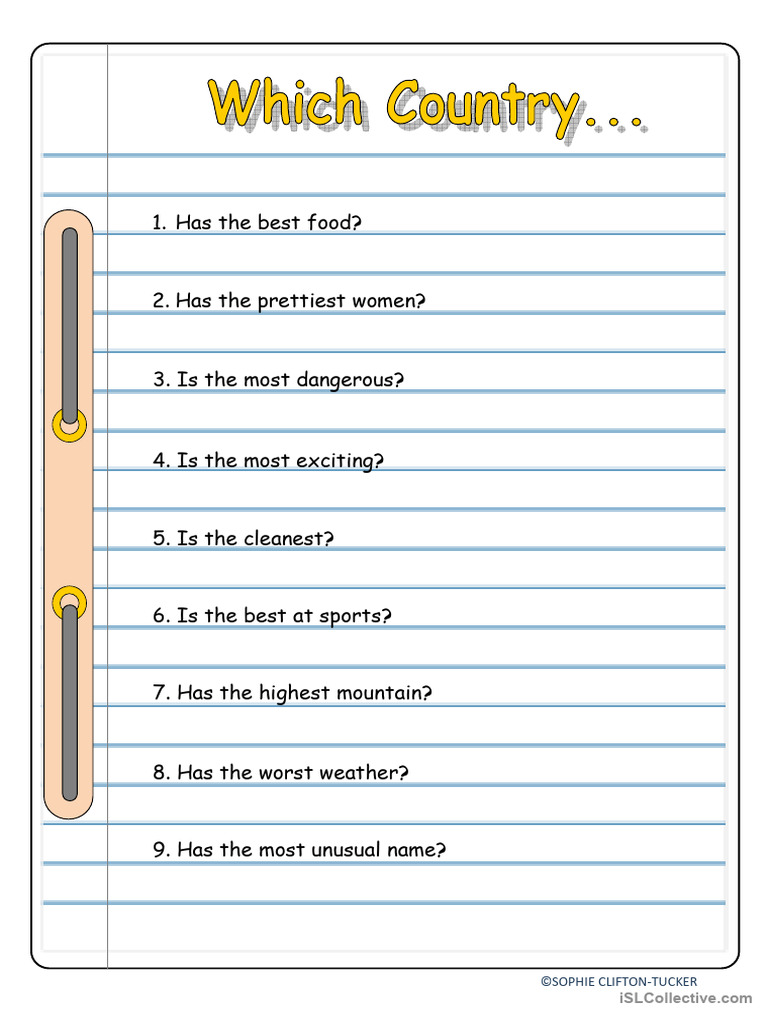 Superlatives WORK PRACTISE Worksheet | PDF