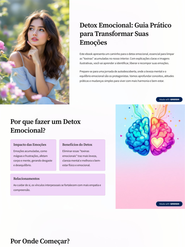 Detox Emocional Guia Pratico para Transformar Suas Emocoes | PDF ...