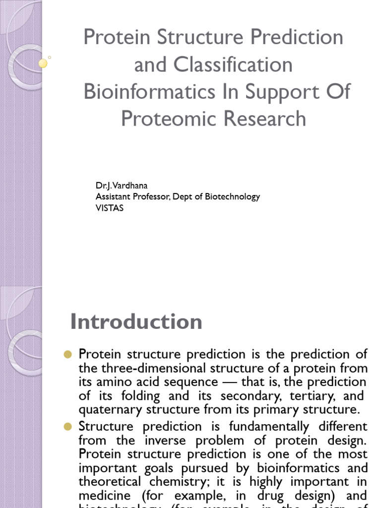 3.7 Protein Structure Prediction and Classification | PDF | Proteins ...