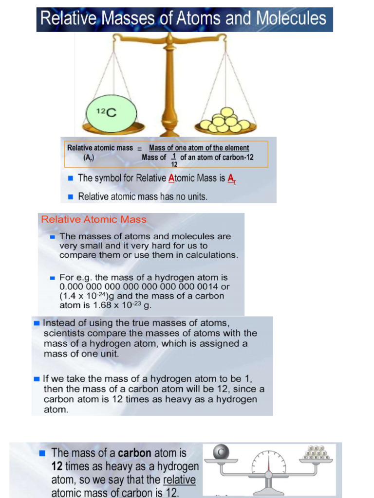 Relative Atomic Mass | PDF