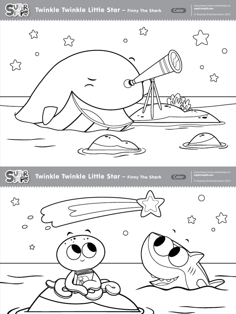 Supersimple Twinkletwinklelittlestar Finny Colouringpages | PDF